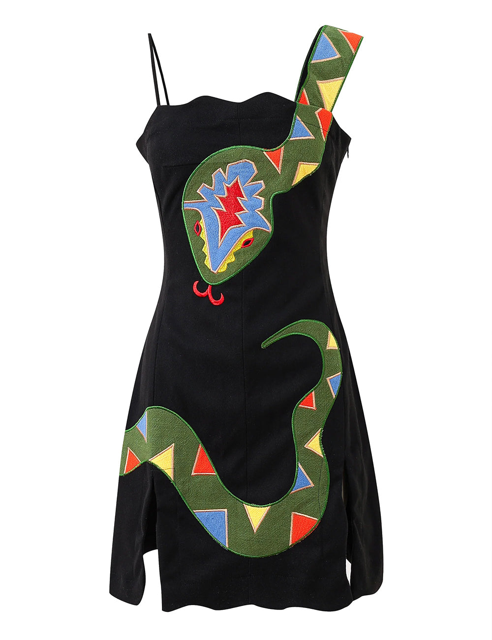 Fashion Brand Company Black Snake Mini Dress - Black/Multi | Garmentory