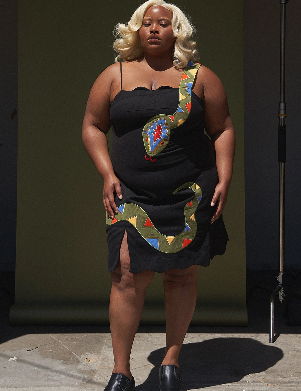 Fashion Brand Company Black Snake Mini Dress - Black/Multi | Garmentory