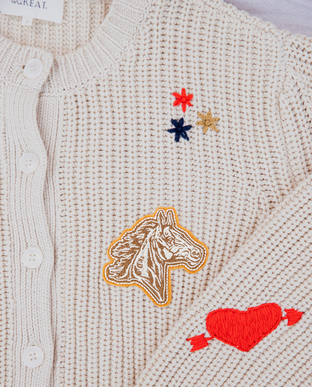 The Great. Collegiate Cardigan - Natural | Garmentory