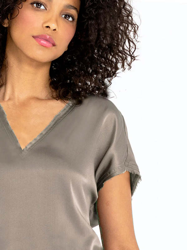 GO SILK Go Raw Revisited Tee Luxe - Sand | Garmentory