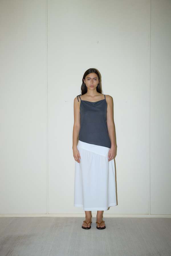 Deiji Studios Angle Skirt - White | Garmentory