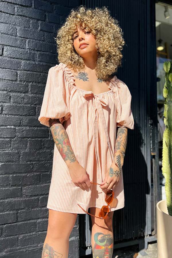 RUMORED Darling Mini Dress - Bermuda Stripe | Garmentory