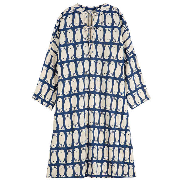 Bobo Choses Lucky Fish Print Tunic Dress - Navy Blue | Garmentory