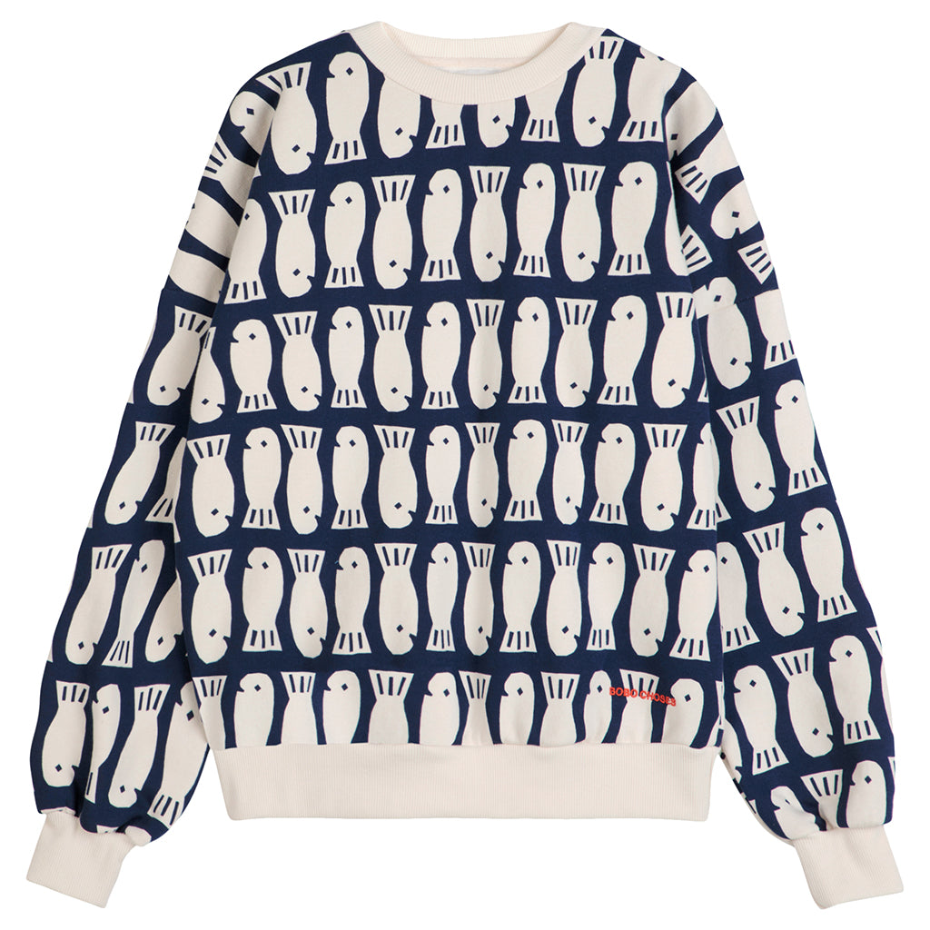 Bobo Choses Woman Lucky Fish Sweatshirt - Navy Blue | Garmentory