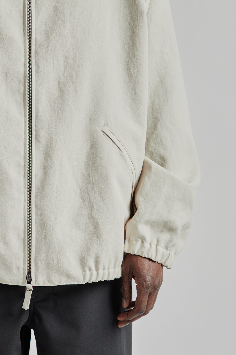 Still By Hand Zip Up Blouson - Ecru | Garmentory