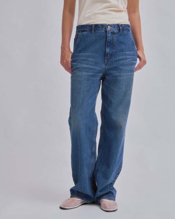 SAYAKA DAVIS NEW YORK Straight Leg Denim - Light Blue | Garmentory