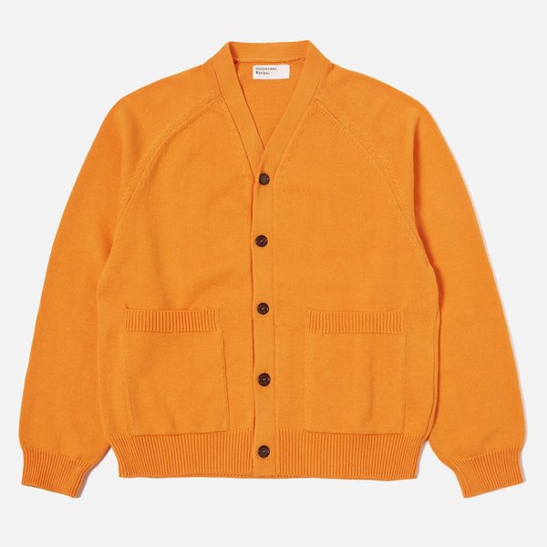 Universal Works Pocket David Cardigan - Orange | Garmentory
