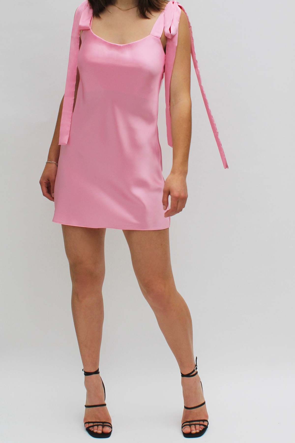 Jacoba Jane One-Of-A-Kind Mini Tie Dress - Bubblegum Pink | Garmentory