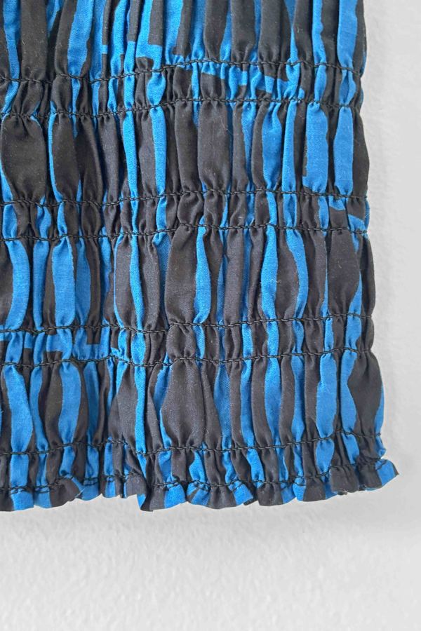 M.PATMOS Moore Smocked Top - Woodcut Blue | Garmentory