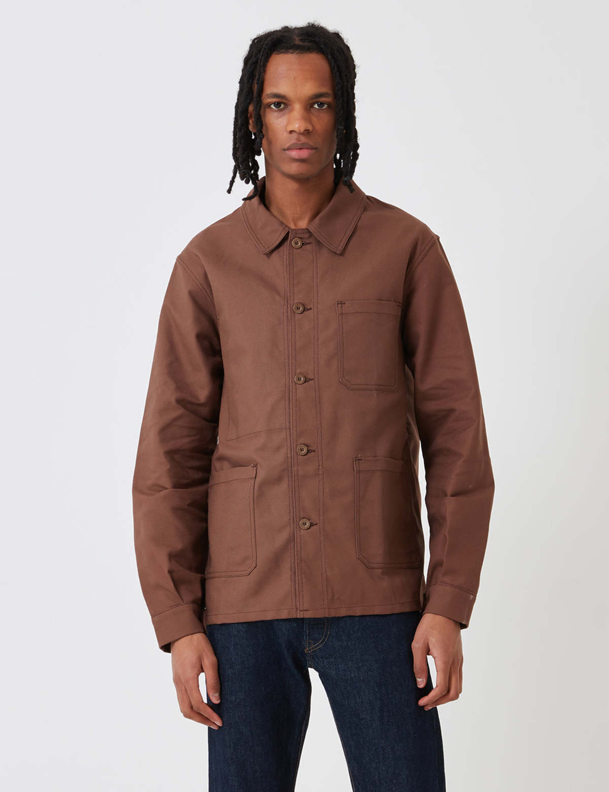 Le Laboureur Cotton Work Jacket - Brown | Garmentory