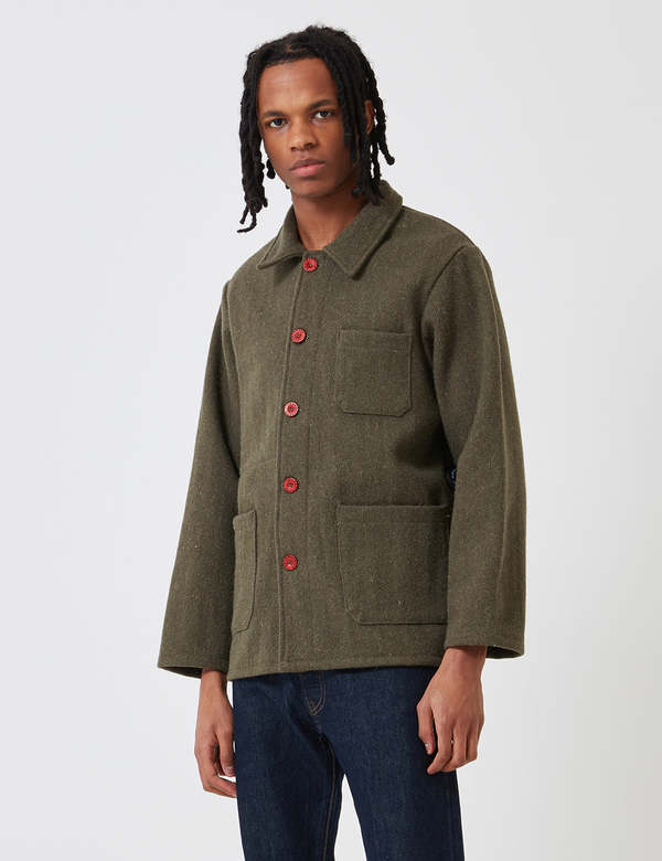 Le Laboureur Wool Work Jacket - Khaki Green | Garmentory