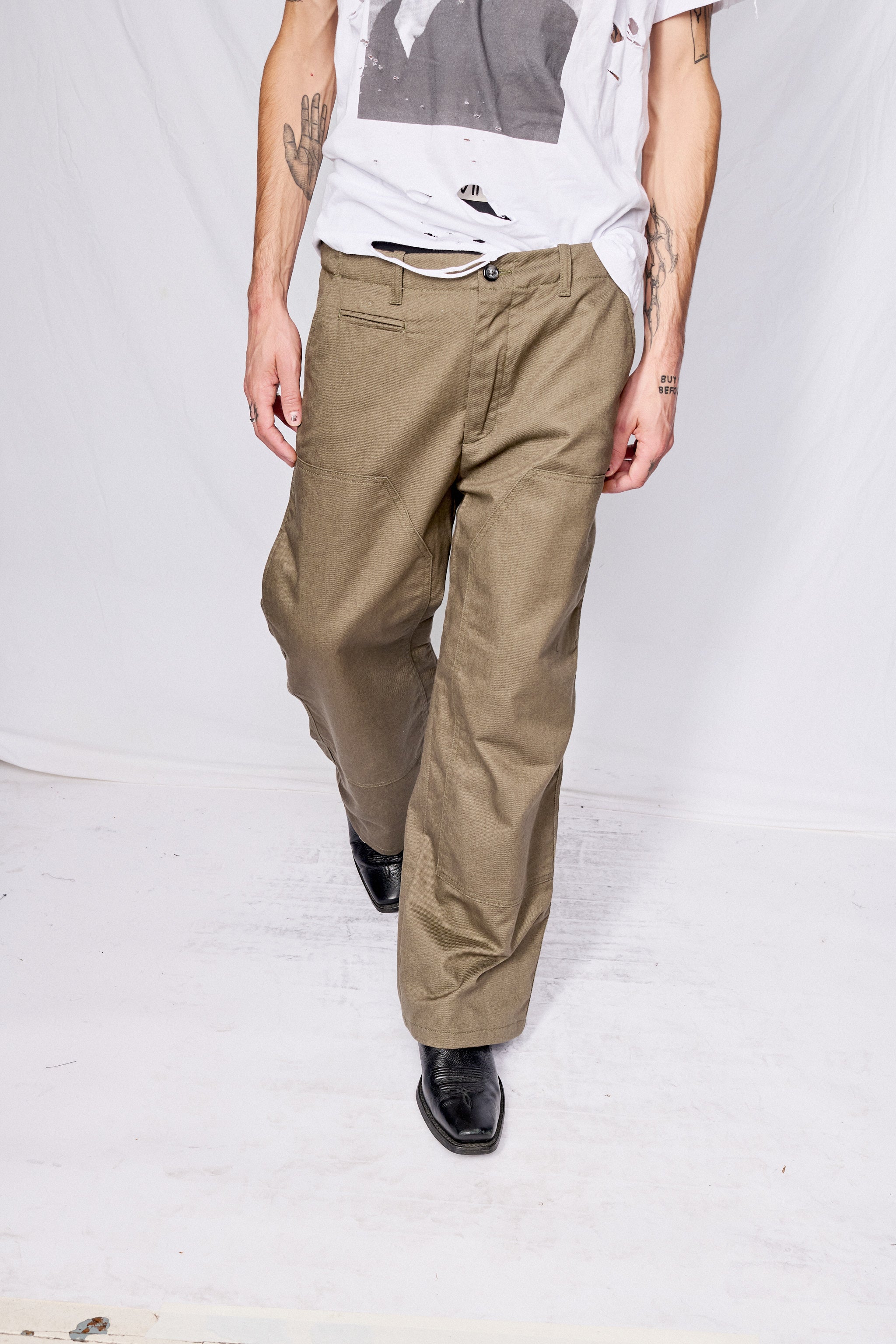 Assembly Full Pant - Grey Drill Denim | Garmentory