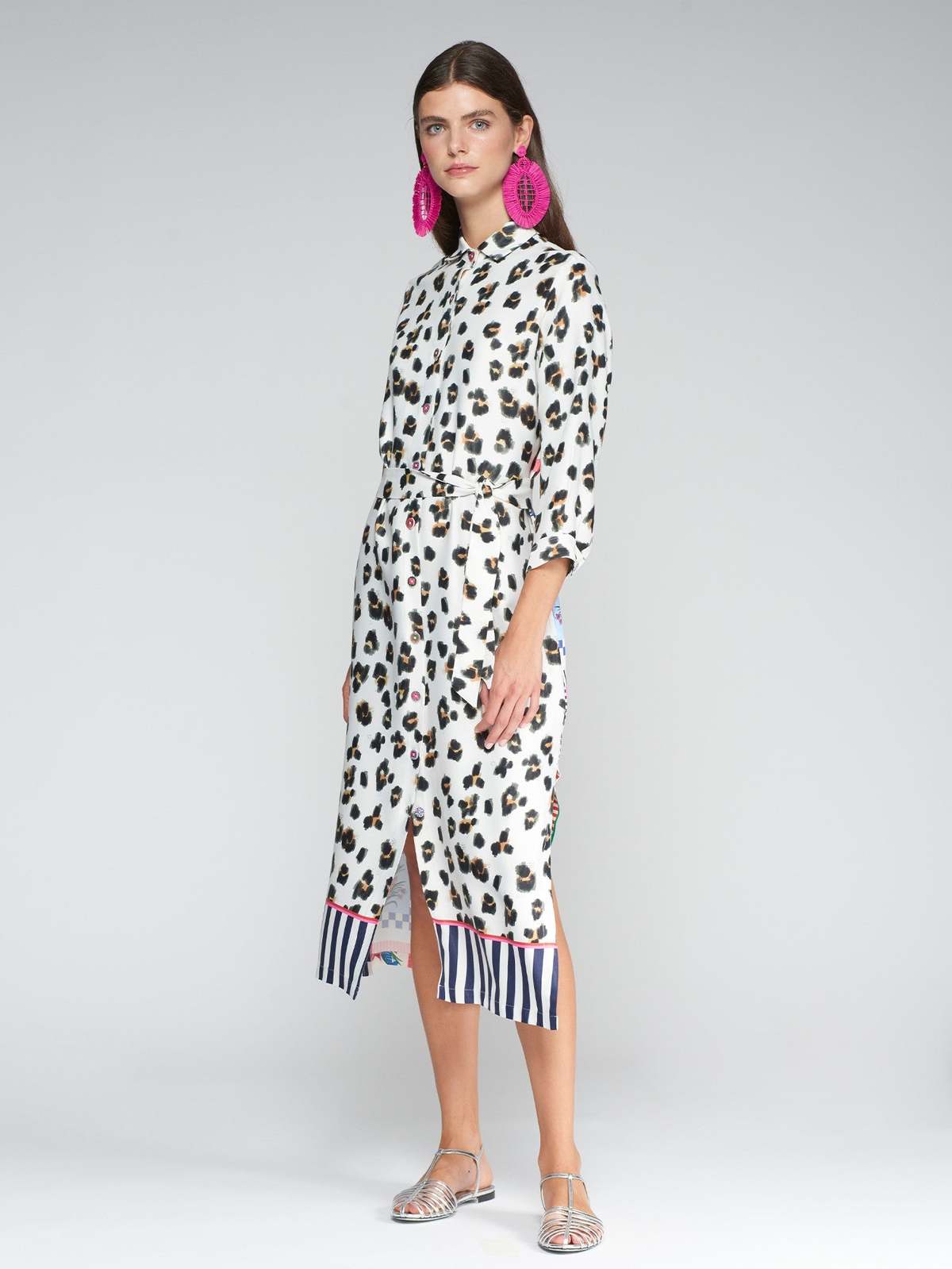 Vilagallo Antonella Dress - Cuadros Flores | Garmentory