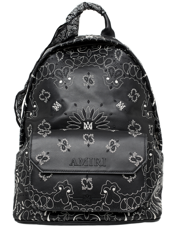 Amiri Leather Paisley Embroidery Bag | Garmentory
