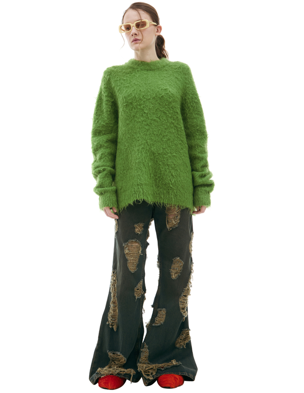 Acne Studios Knitted Wool Sweater - Green | Garmentory