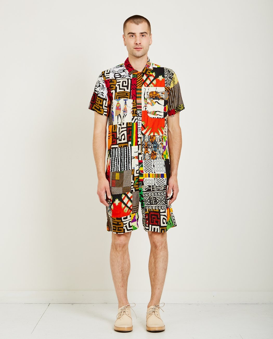 Engineered Garments COMBI SUIT - AFRICAN PRINT PATCHWORK | Garmentory