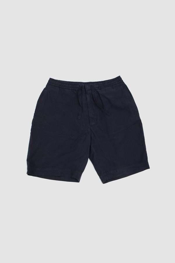 Officine Generale Phil It. Linen Blend Short - Night Sky | Garmentory