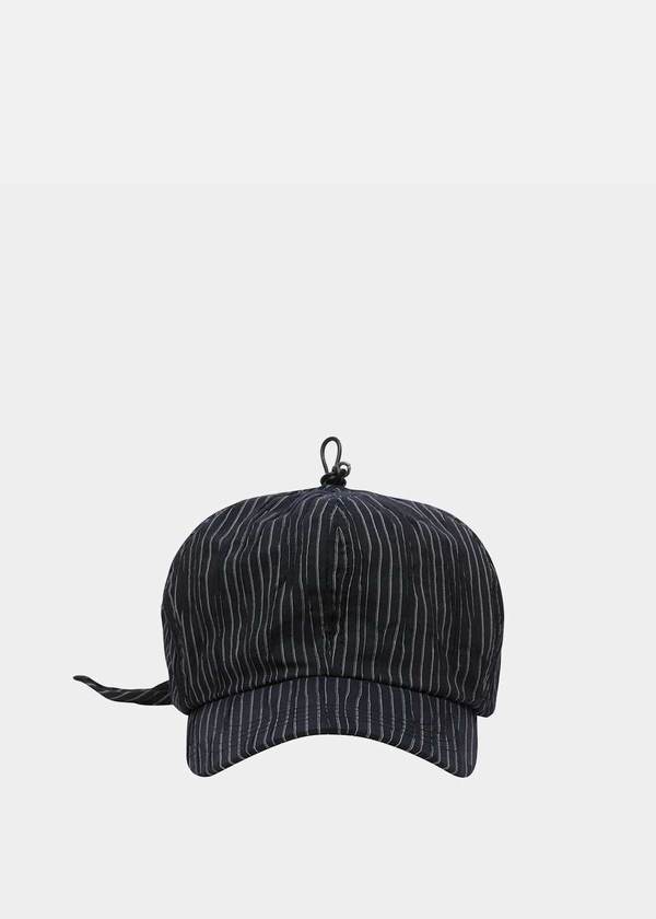ADER ERROR Black Stripe Oversized Fit 6 Panels Cap - Black | Garmentory
