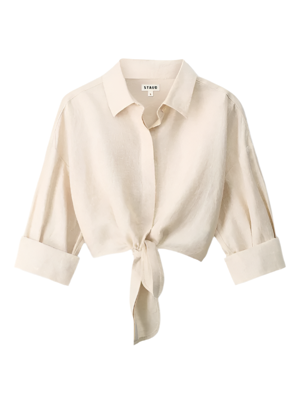 Staud Lisa Linen Top - Natural | Garmentory