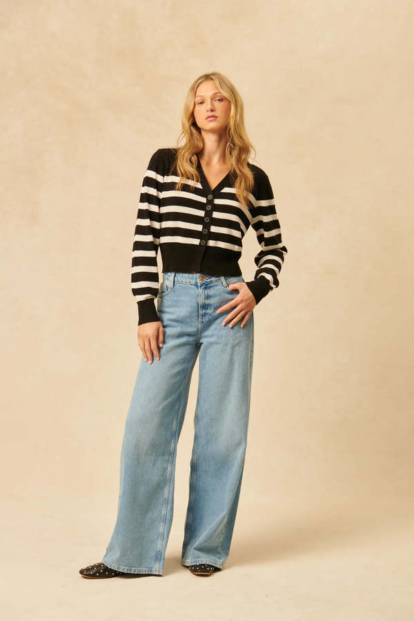 John + Jenn Issac Sweater - Noir Stripe | Garmentory