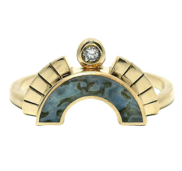Young in the Mountains Rising Sol Ring Crown - White Dinosaur Bone ...
