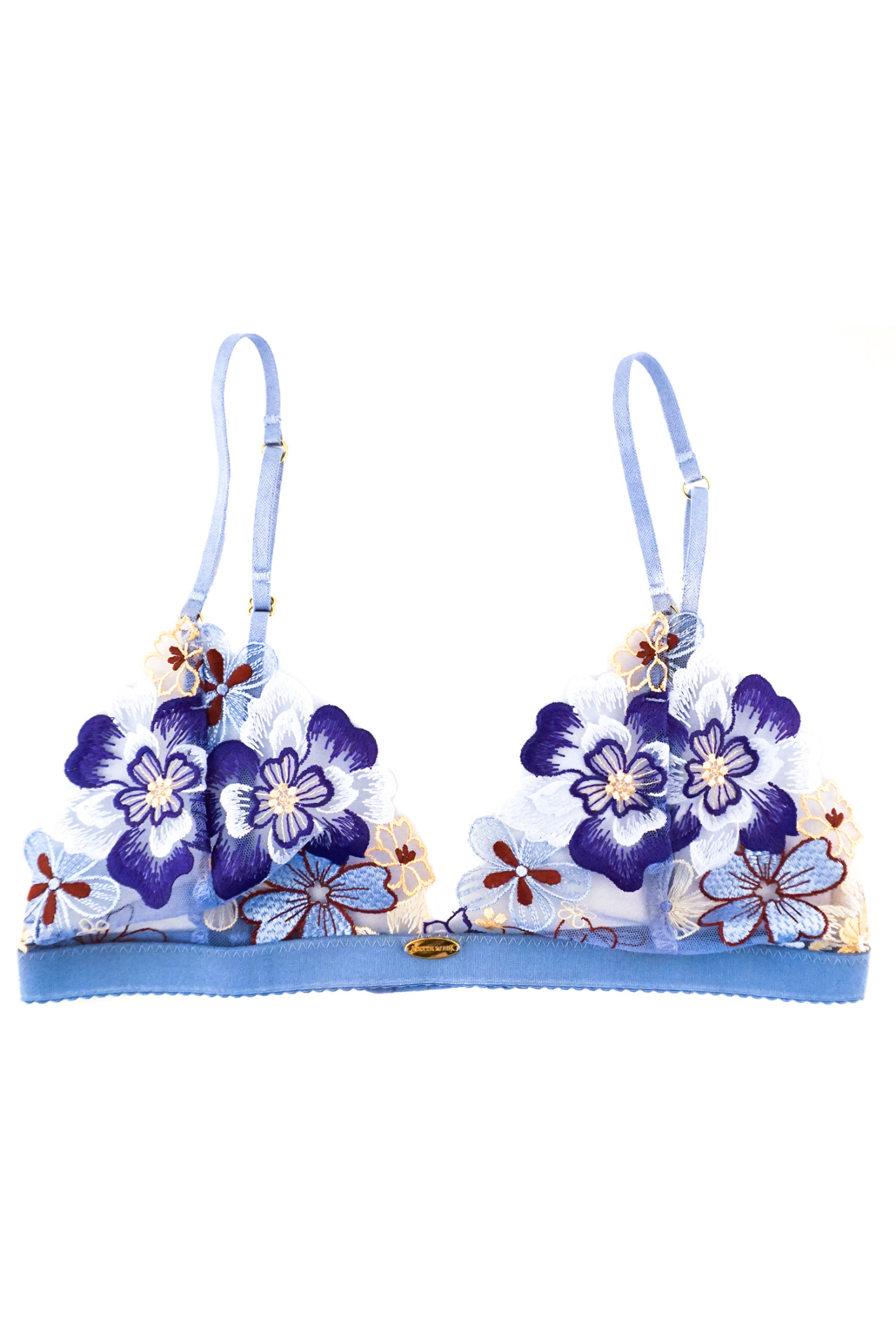 Nette Rose Bonnie Triangle Bralette - Purple | Garmentory