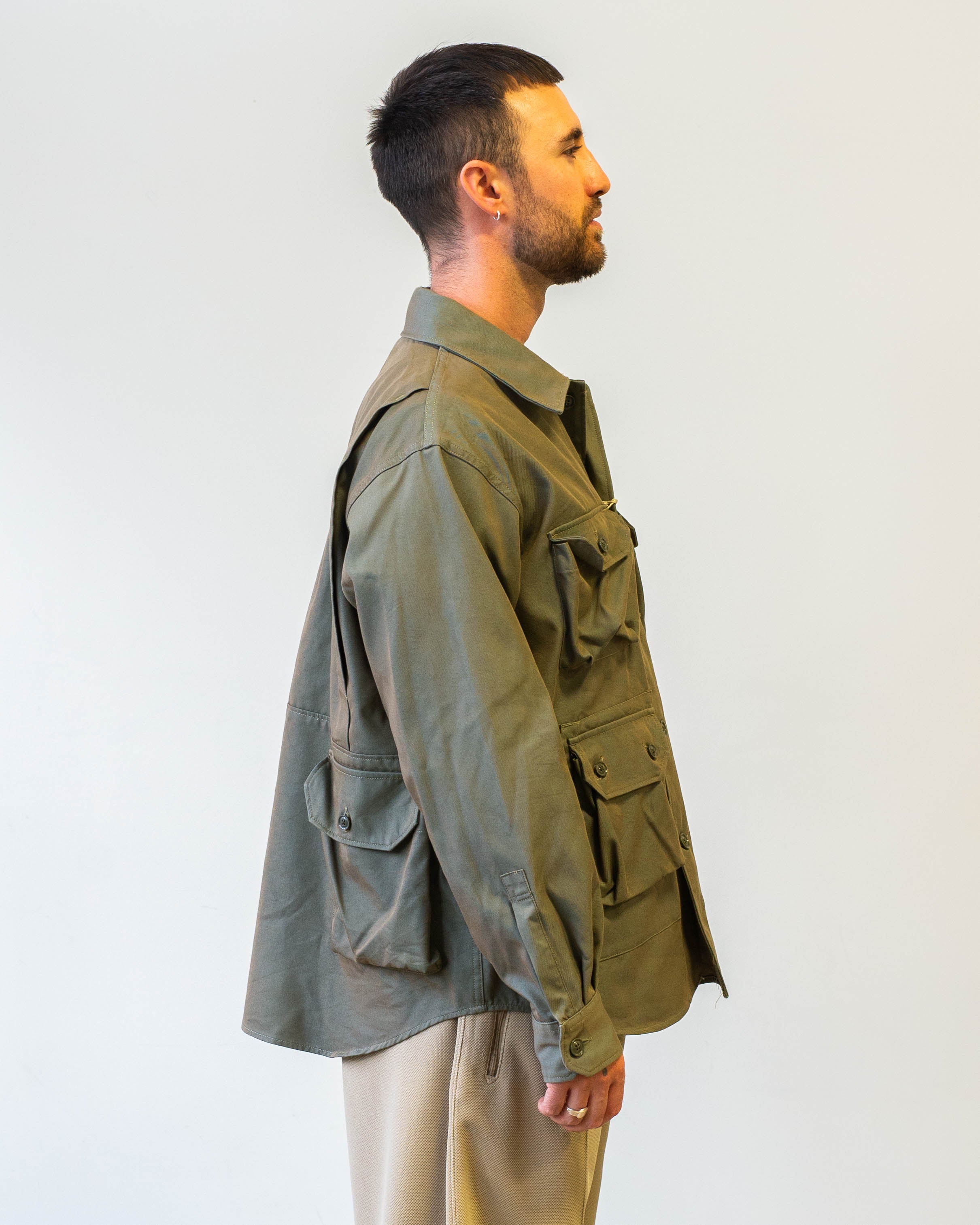Engineered Garments Explorer Shirt Jacket - Olive | Garmentory