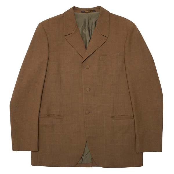 Arvotex 70s Diolen Woven High Lapel Notch Clerical Silhouette - Bronze ...