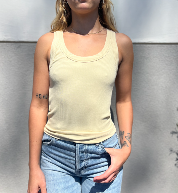 Pistola Christy Tank - Custard Yellow | Garmentory