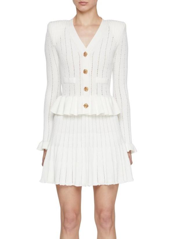 Self-Portrait Short Dress - White | Garmentory