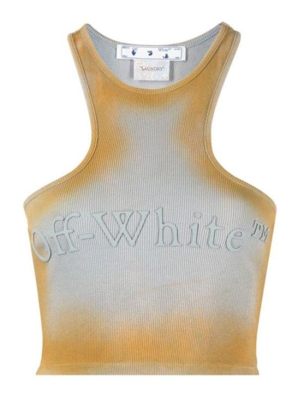Off-White Sleeveless T-Shirt - Beige | Garmentory