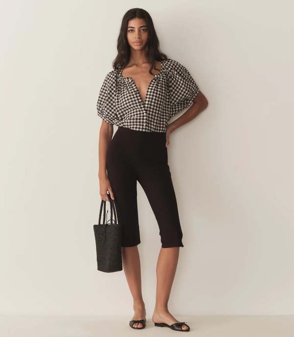 DÔEN June Top - Noir Greta Gingham | Garmentory