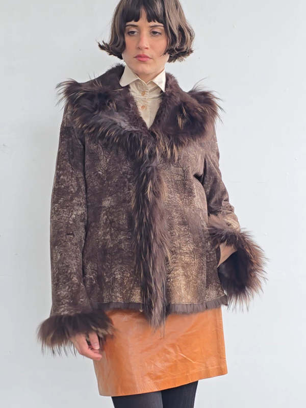 Vintage Soft Dyed Rabbit Jacket | Garmentory