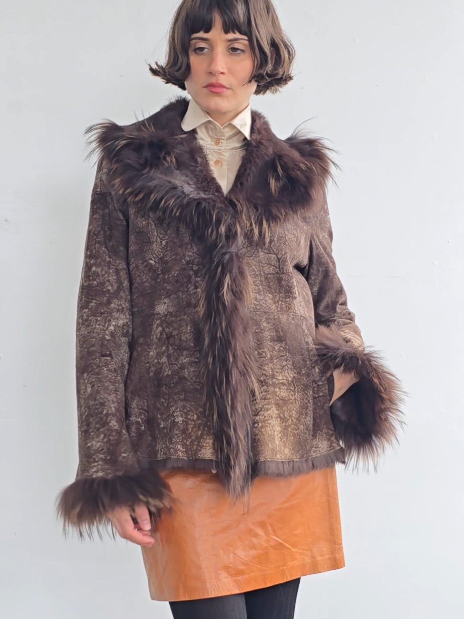 Vintage Soft Dyed Rabbit Jacket | Garmentory