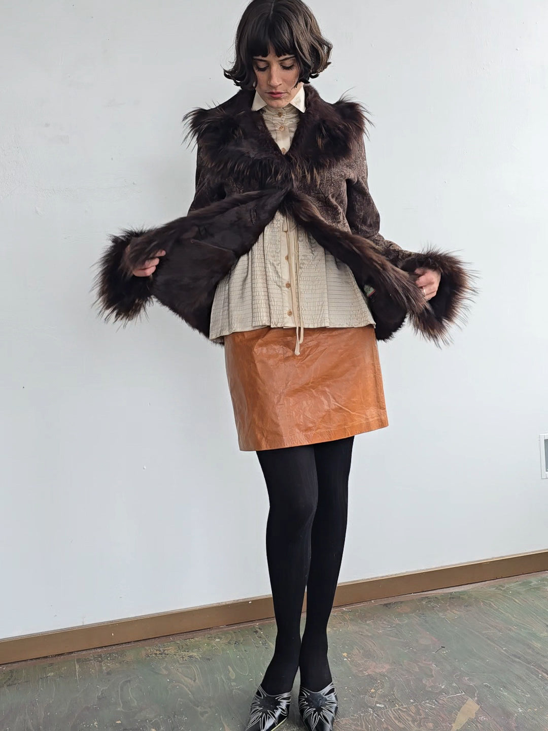 Vintage Soft Dyed Rabbit Jacket | Garmentory