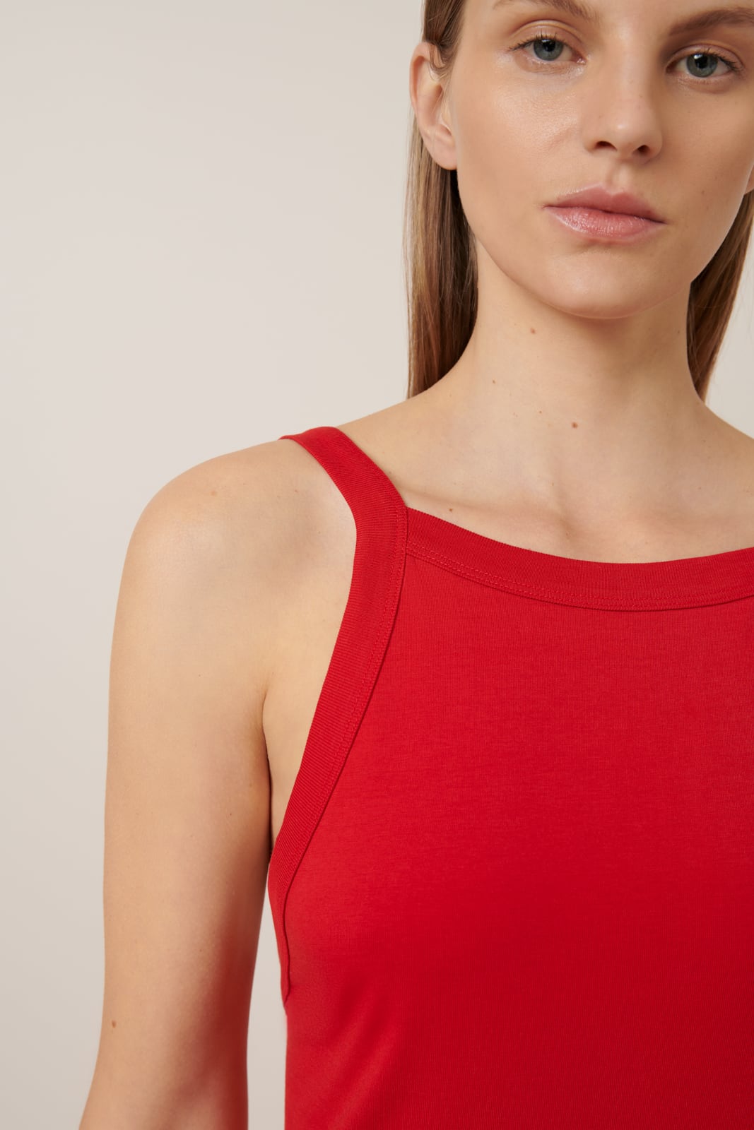 Kowtow Low Back Dress - Red | Garmentory