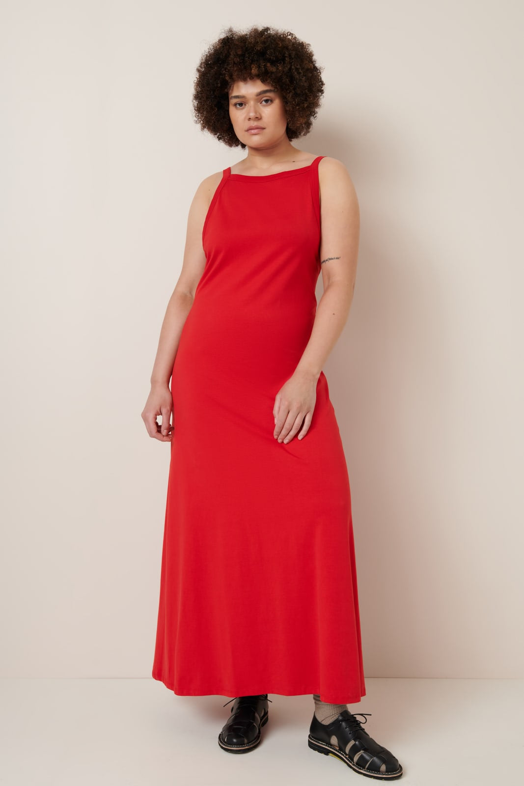 Kowtow Low Back Dress - Red | Garmentory