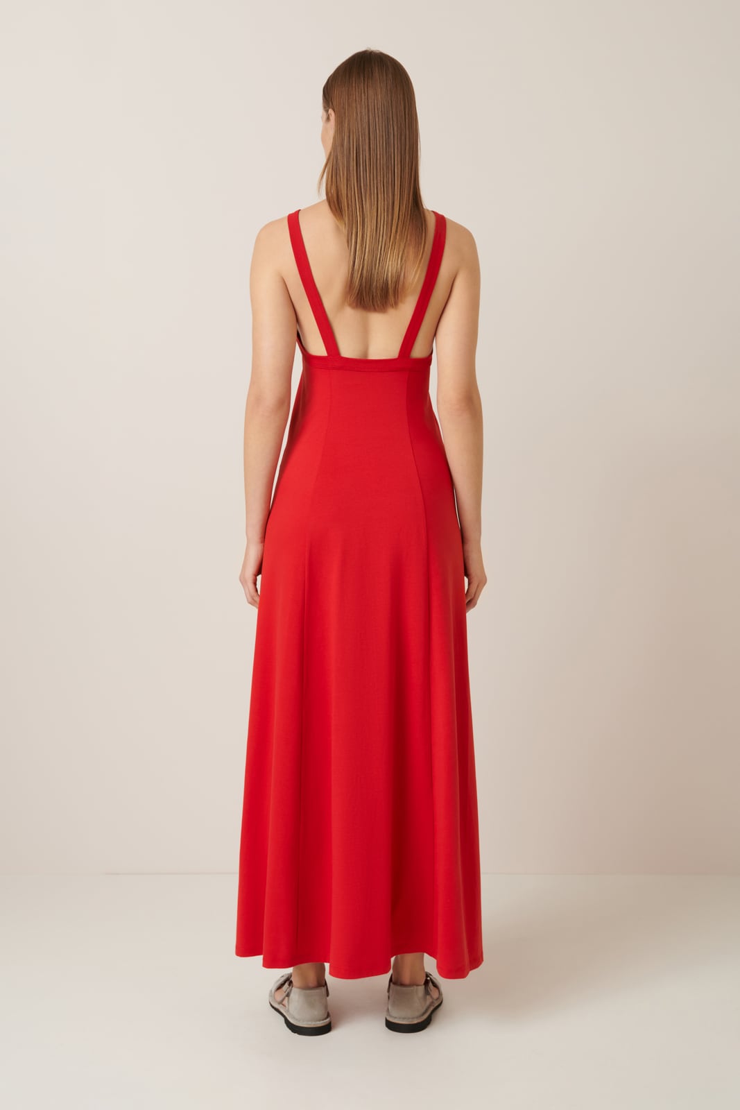 Kowtow Low Back Dress - Red | Garmentory