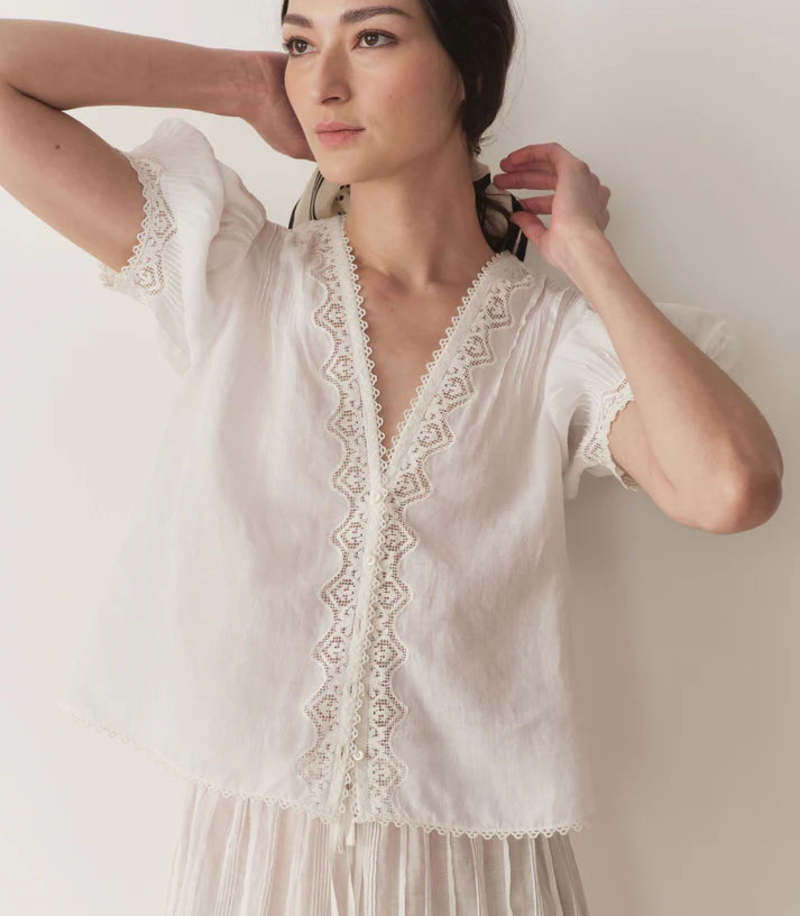 DÔEN Brigitta Top - Salt | Garmentory