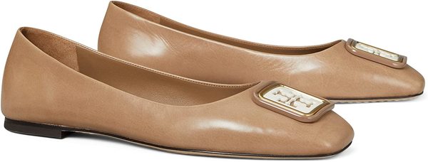 Tory Burch Georgia Ballet Flats - Almond Flour | Garmentory