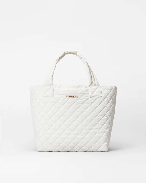 MZ Wallace Small Metro Tote Deluxe - Chalk Liquid | Garmentory