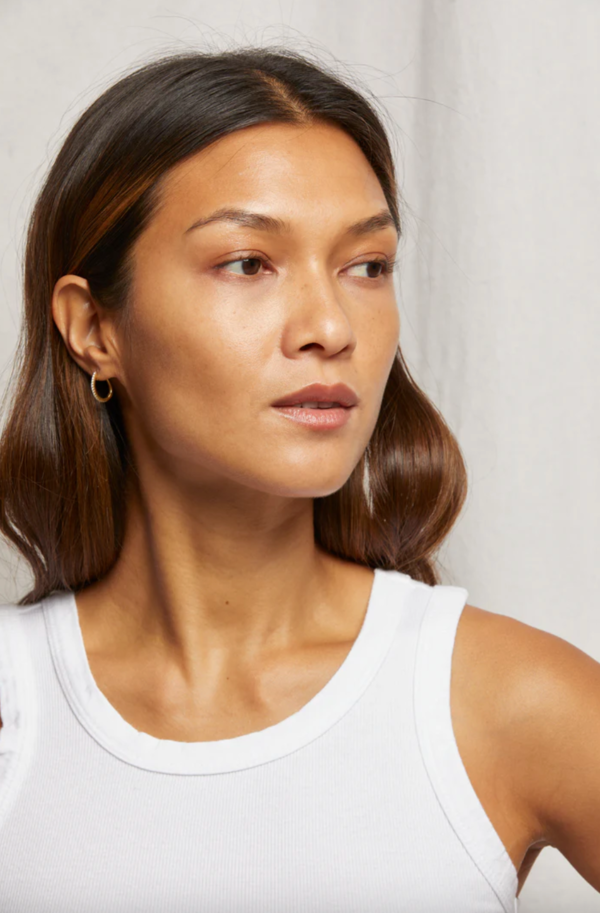 PERFECTWHITETEE Elle Ribbed Tank Top - White | Garmentory