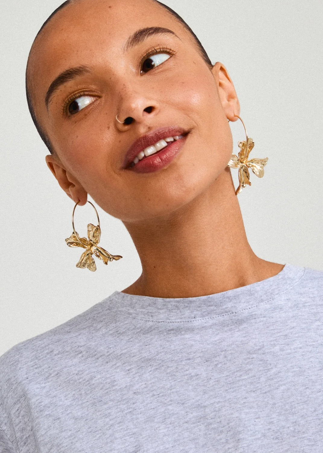 Pilgrim DREAM Floral Hoops - Gold-Plated | Garmentory
