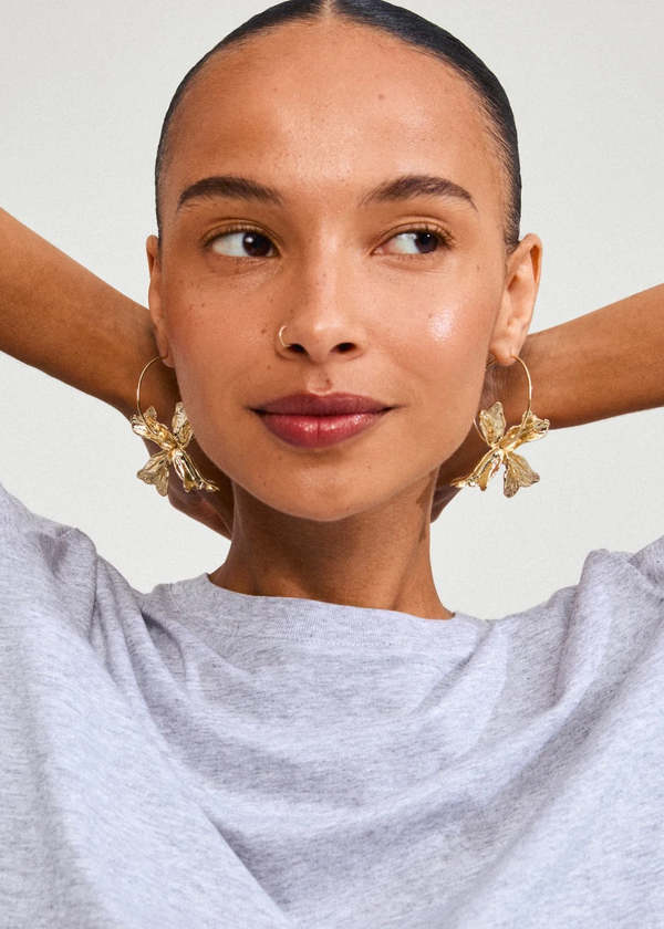 Pilgrim DREAM Floral Hoops - Gold-Plated | Garmentory