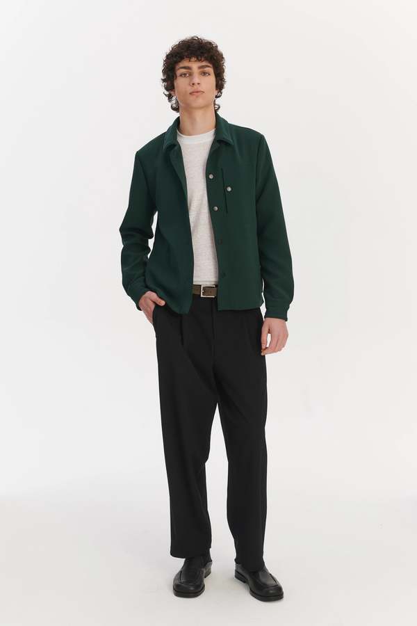 Delikatessen Snap Button Jacket - Green | Garmentory