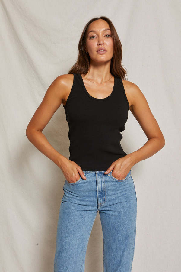Perfect White Tee Debbie Tank - Black | Garmentory