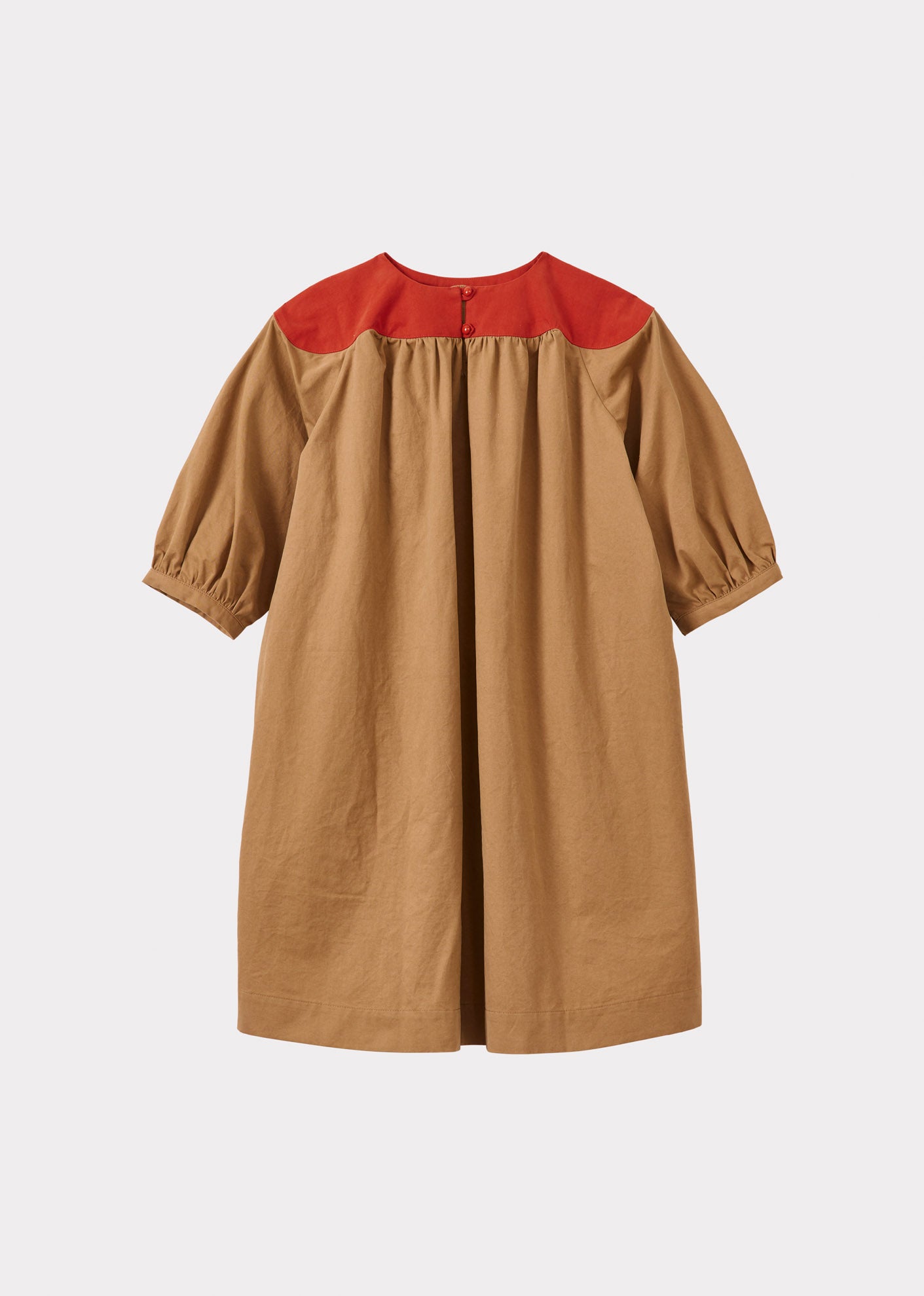 KIDS Caramel Taylen Children's Cotton Dress - Camel Multi | Garmentory