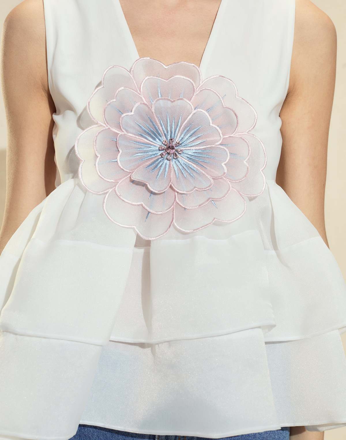 Cynthia Rowley Daphne Organza Top | Garmentory