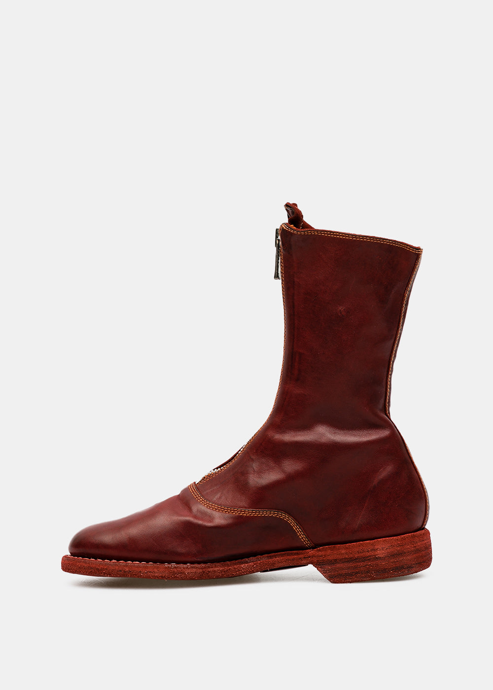 Guidi Red 310 Front Zip Army Boots - Red | Garmentory