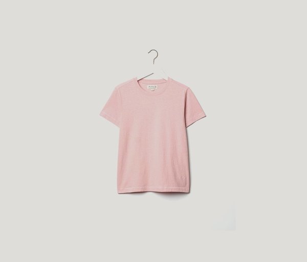 Merz b. Schwanen Plant Based Cotton Tee - Faded Peach | Garmentory